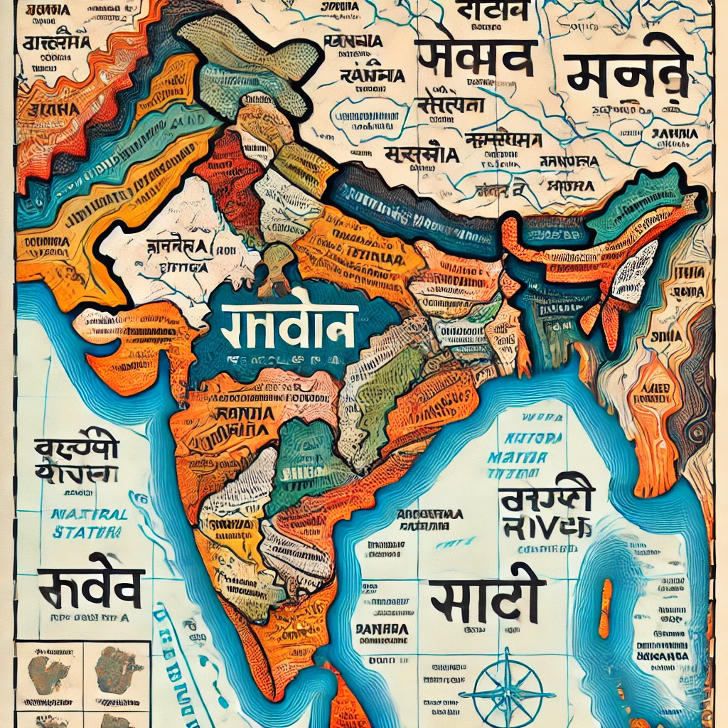 Bharat ka Map || भारत का मानचित्र - Mock Test Hub
