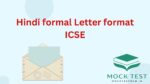 Hindi Formal Letter format ICSE – Mock Test Hub